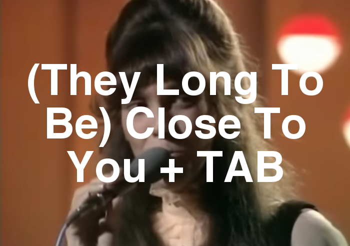 (They Long To Be) Close To You (Carpenters) Guitar Lesson with TAB - SpyTunes Lessons