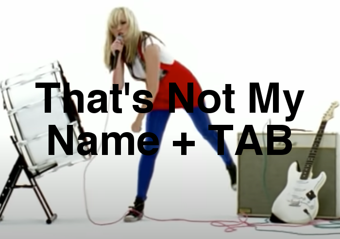 That's Not My Name (The Ting Tings) Guitar Lesson with TAB - SpyTunes ...