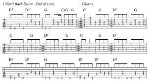 I Won't Back Down (Tom Petty) Guitar Lesson with TAB - SpyTunes Lessons